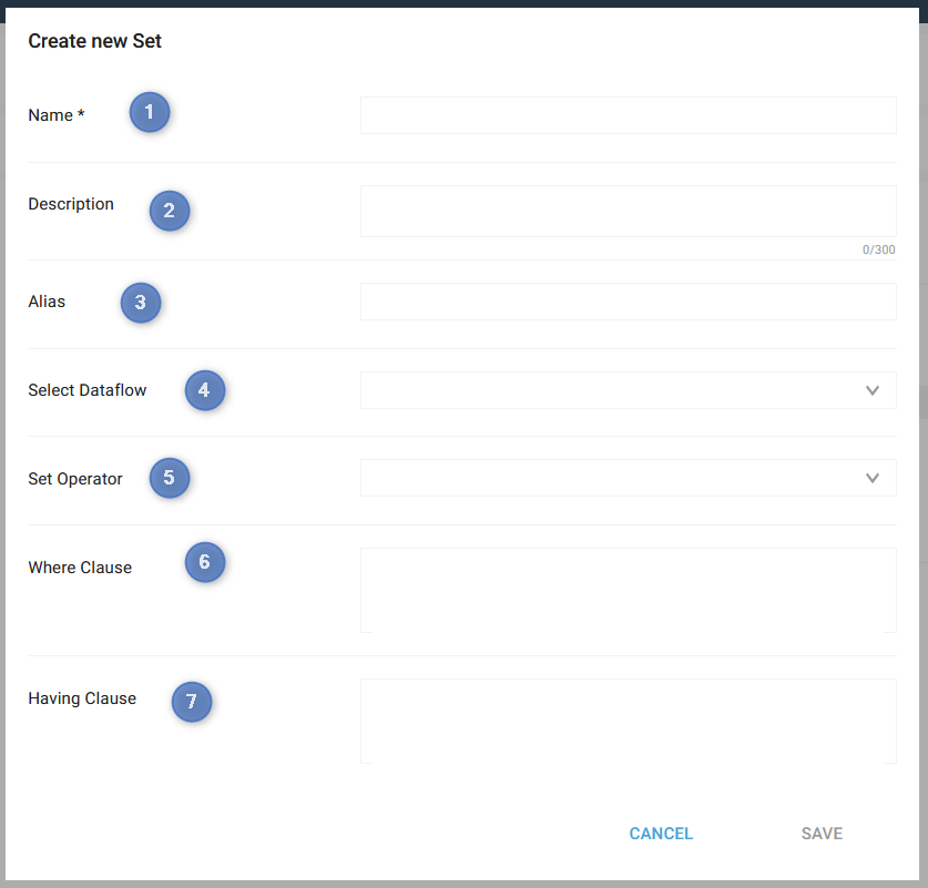 Create a Dataflow Set