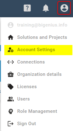 Manage account settings