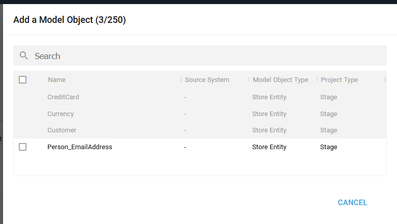 Create Model Objects from a Linked Project Import Version
